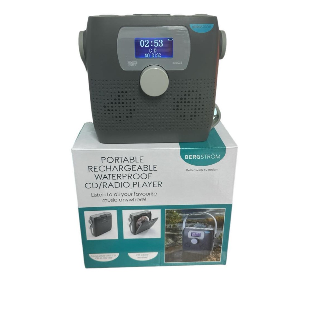 Like New Bergstrom Portable Rechargeable Waterproof CD/RADIO Player ...